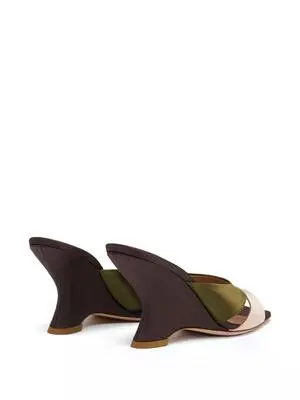 MALONE SOULIERS Lourdes Satin Wedge Sandals