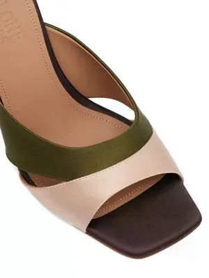 MALONE SOULIERS Lourdes Satin Wedge Sandals