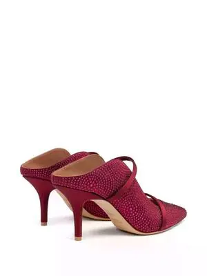 MALONE SOULIERS Maureen Crystal-embellished Mules - Red