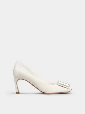 ROGER VIVIER Trompette Satin Pumps - White