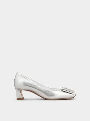 ROGER VIVIER Trompette Pumps In Metallic Nappa Leather