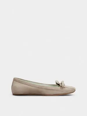 ROGER VIVIER Virgule Suede Ballerinas
