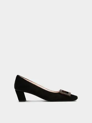 ROGER VIVIER Belle Vivier Suede Pumps - Black