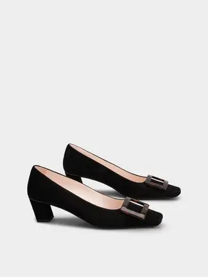 ROGER VIVIER Belle Vivier Suede Pumps - Black