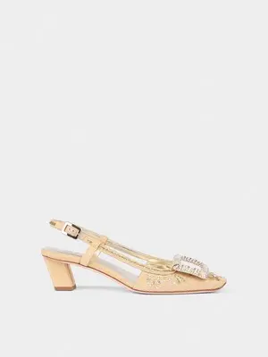 ROGER VIVIER Belle Vivier Slingback Pumps - Gold