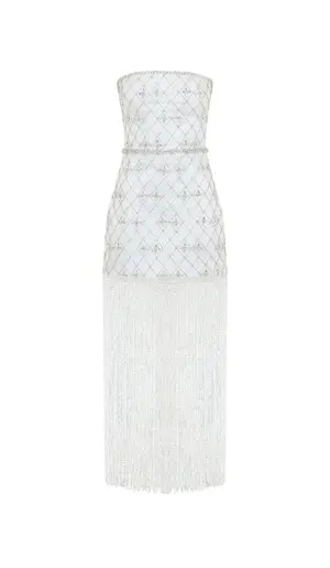 TUBA ERGIN Athene Mini Dress With Beaded Hem