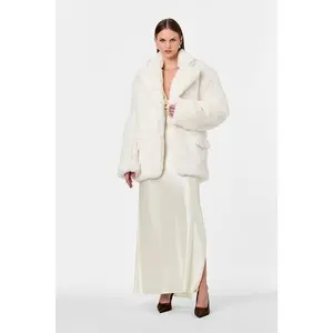 NICHOLAS Desiree Faux Fur Jacket - Ivory