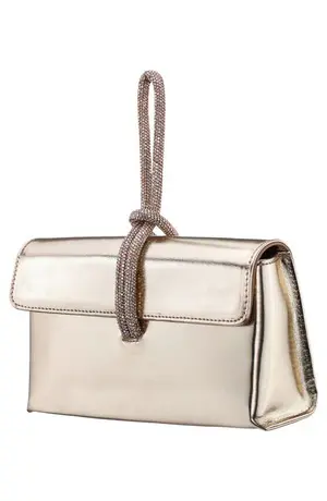 Nina Kaylee Metallic Faux Leather Clutch