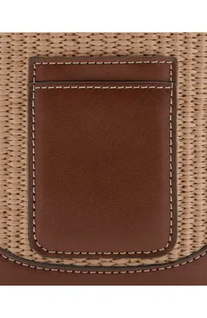 Mango Woven Phone Crossbody Bag With Polished Trim