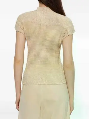 Issey Miyake Pleated Short-sleeve T-shirt