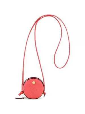 Longchamp Le Pliage Leather Coin Purse - Pink