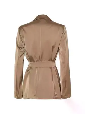 PENNYBLACK Beige Satin Belted Jacket