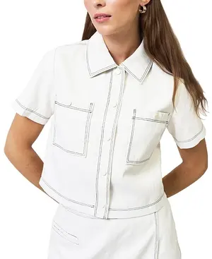 Central Park West Chelsea Cropped Jacket - Bone