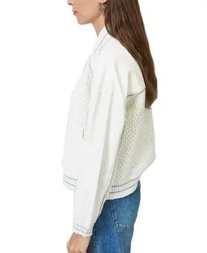 Central Park West Ophelia Crochet Sweater Bomber