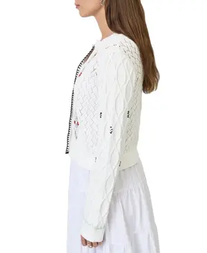 Central Park West Jaden Embroidered Cardigan