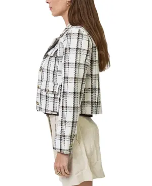 Central Park West Madison Cropped Plaid Jacket