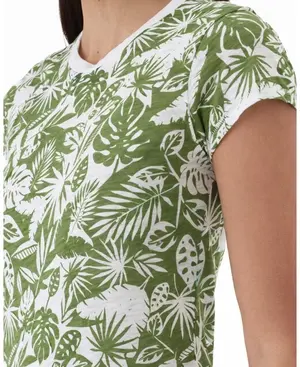 Goldie LeWinter Paradise Ringer Tee - Palm