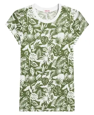 Goldie LeWinter Paradise Ringer Tee - Palm