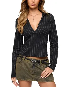 EDIKTED Pinstripe Tailored Shirt
