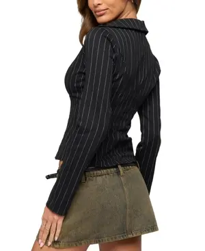 EDIKTED Pinstripe Tailored Shirt