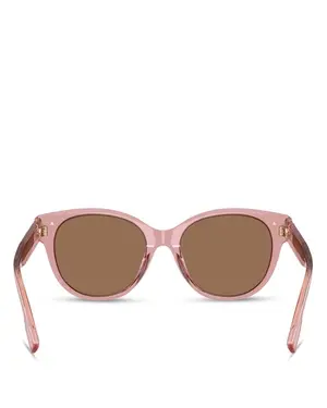 Tory Burch Round Frame Sunglasses, 54mm - Light Pink