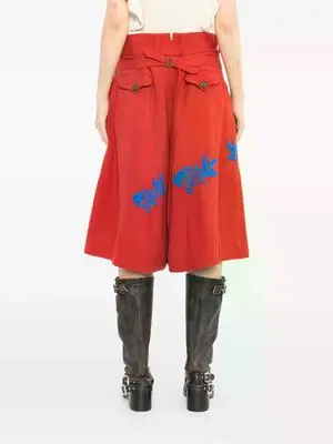 GG IN RED Embroidered Shorts