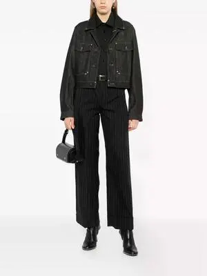 LEMAIRE Cropped Stud-embellished Denim Jacket