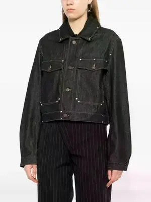 LEMAIRE Cropped Stud-embellished Denim Jacket