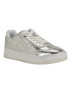 Calvin Klein Pazquale Sneakers With Contrast Trims - Silver