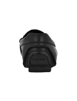 Calvin Klein Driving Loafers With Logo Plaque - Black