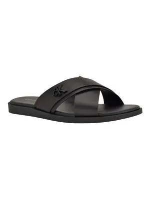 Calvin Klein Elern Slide Sandals With Monogram Detail