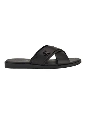 Calvin Klein Elern Slide Sandals With Monogram Detail