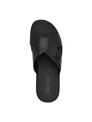 Calvin Klein Elern Slide Sandals With Monogram Detail