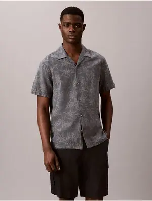 Calvin Klein Camp Collar Shirts For Men