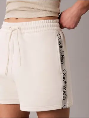 Calvin Klein Logo Tape Terry Shorts - Tofu