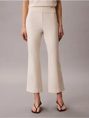 Calvin Klein Ponte Cropped Flared Pants