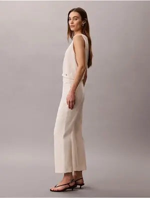 Calvin Klein Ponte Cropped Flared Pants