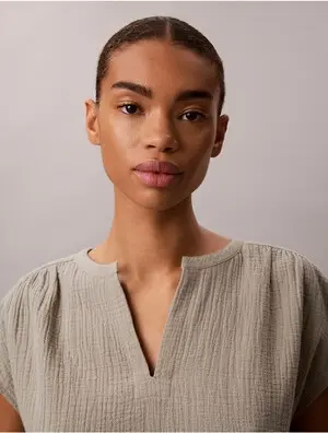 Calvin Klein Double Gauze Relaxed T-shirt - Shadow