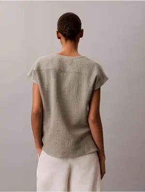 Calvin Klein Double Gauze Relaxed T-shirt - Shadow