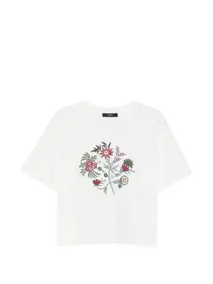 Max Mara Embroidered T-shirt - White
