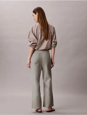 Calvin Klein Tailored Wide Leg Pants - Shadow