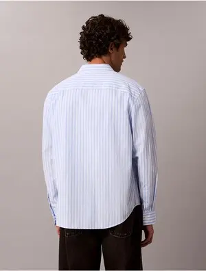 Calvin Klein Yarn-dyed Stripe Washed Poplin Shirt