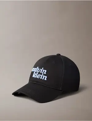 Calvin Klein 1989 Logo Graphic Baseball Cap - Black