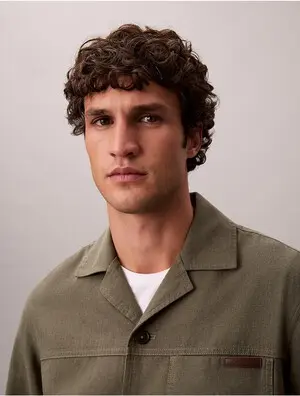 Calvin Klein Linen Cotton Shirt Jacket
