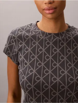 Calvin Klein Emblem Logo Cropped Baby Tee