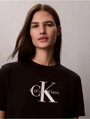 Calvin Klein Monologo Acid Wash T-shirt - Black
