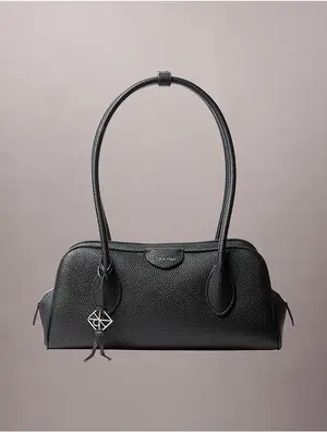 Calvin Klein Emblem Logo Shoulder Bag - Black