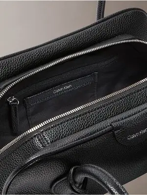 Calvin Klein Emblem Logo Shoulder Bag - Black