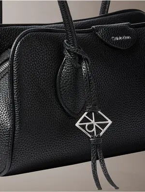 Calvin Klein Emblem Logo Shoulder Bag - Black