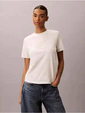 Calvin Klein Monologo Graphic T-shirt - Tofu